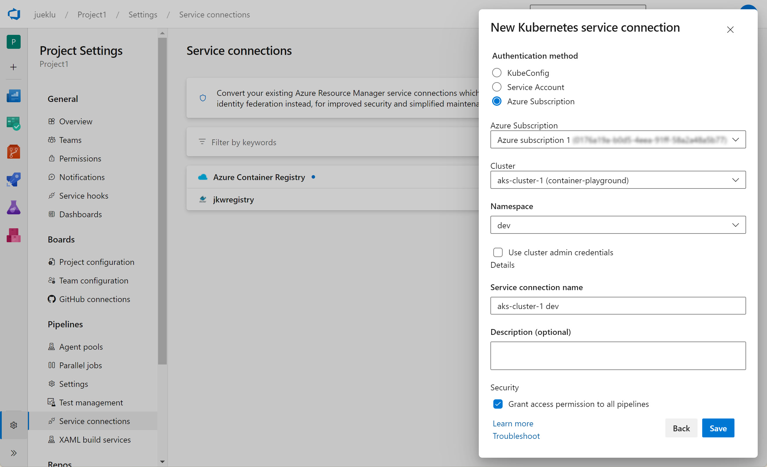 Azure DevOps Pipeline: Deploy Container to AKS Kubernetes Cluster ...