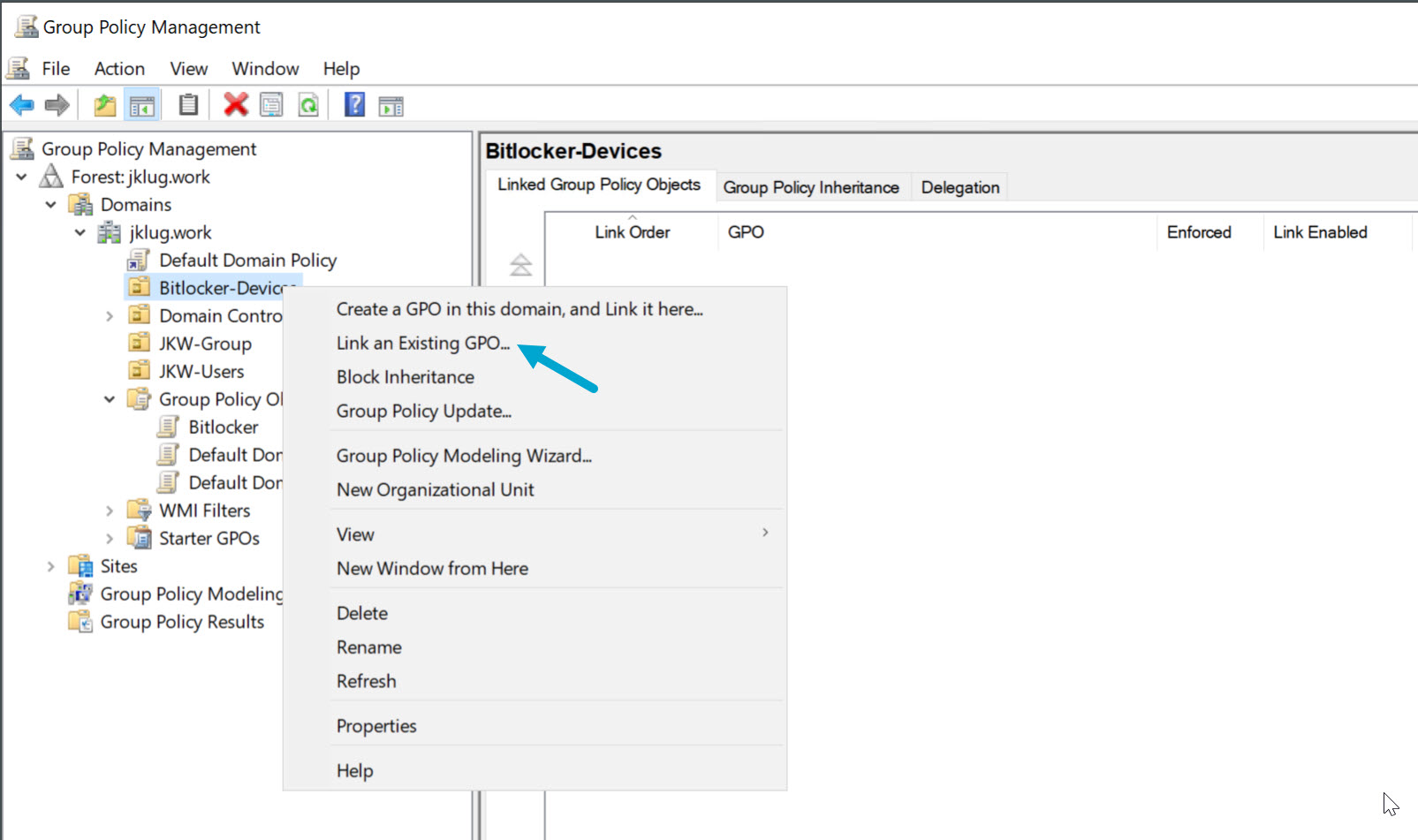 Enable Bitlocker Encryption, store Recovery Key in Active Directory · blog.jklug.work