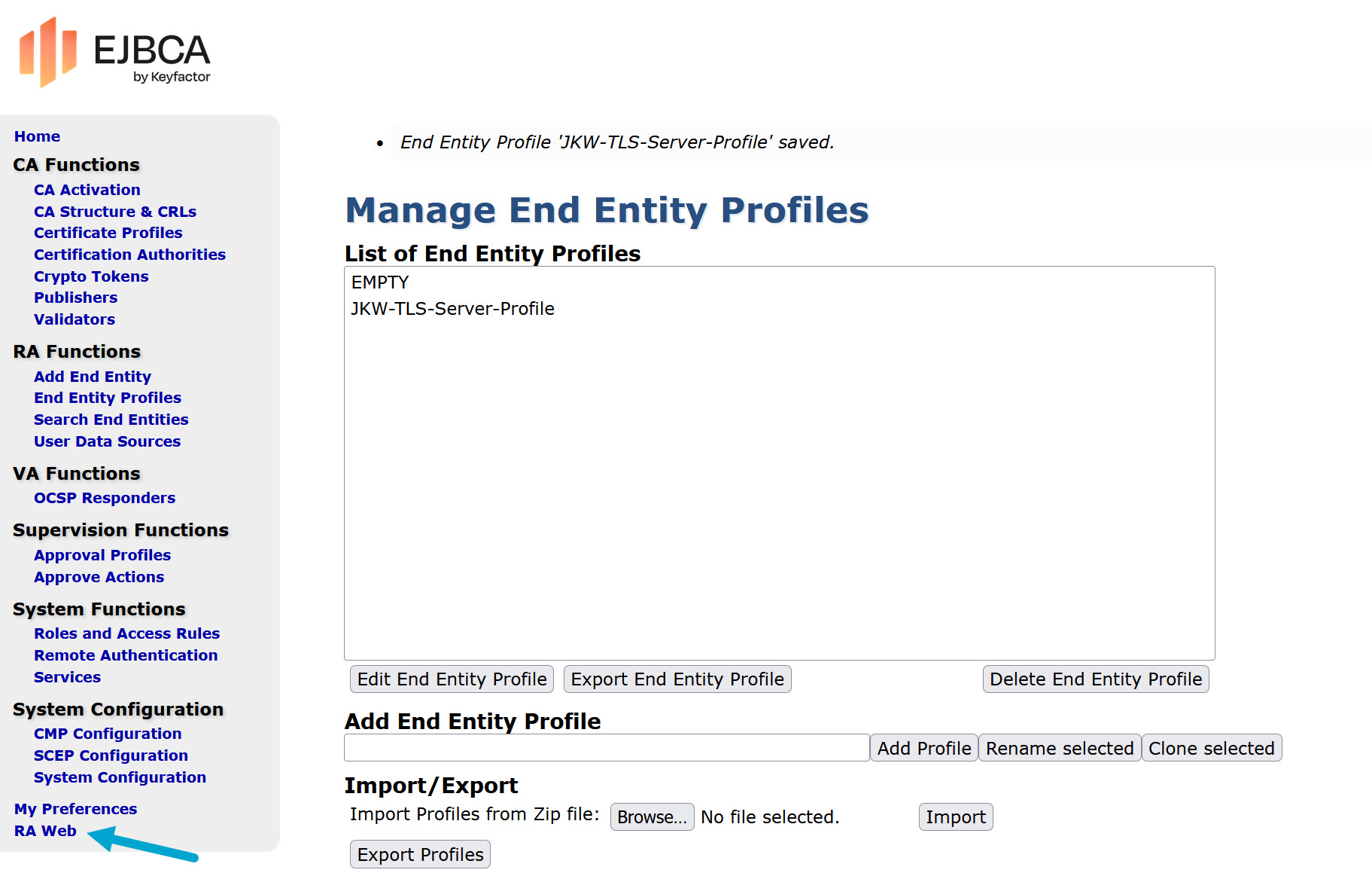 EJBCA Community Edition - Docker Compose Stack, build Certification Authority, issue Server TLS ...