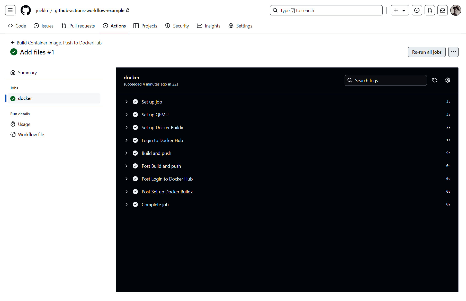 GitHub Actions Workflow: Build a Docker Container Image and Push the Image to DockerHub · blog ...