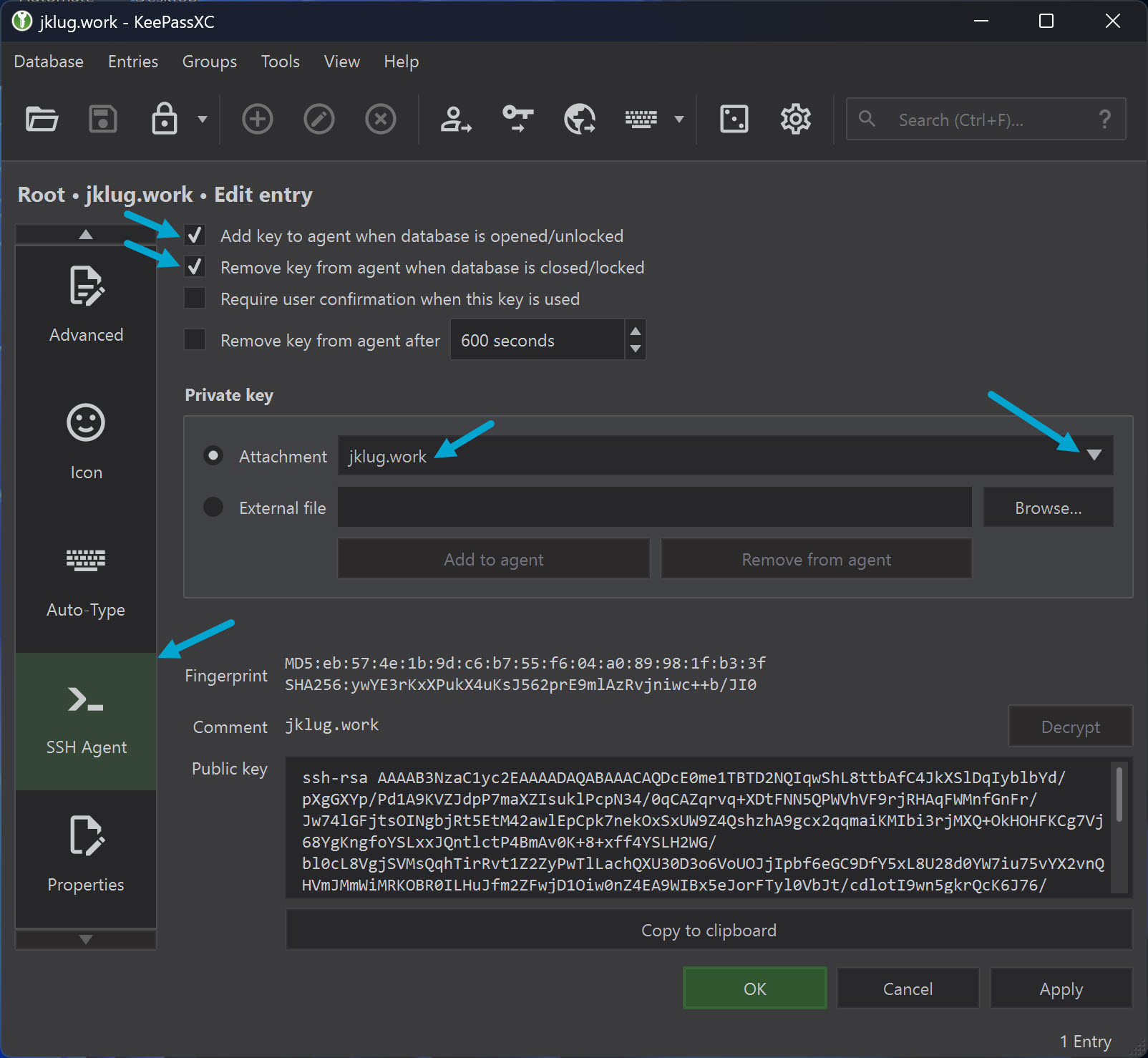 KeePass SSH Key management with PuTTY Pageant and MobaXterm · blog.jklug.work