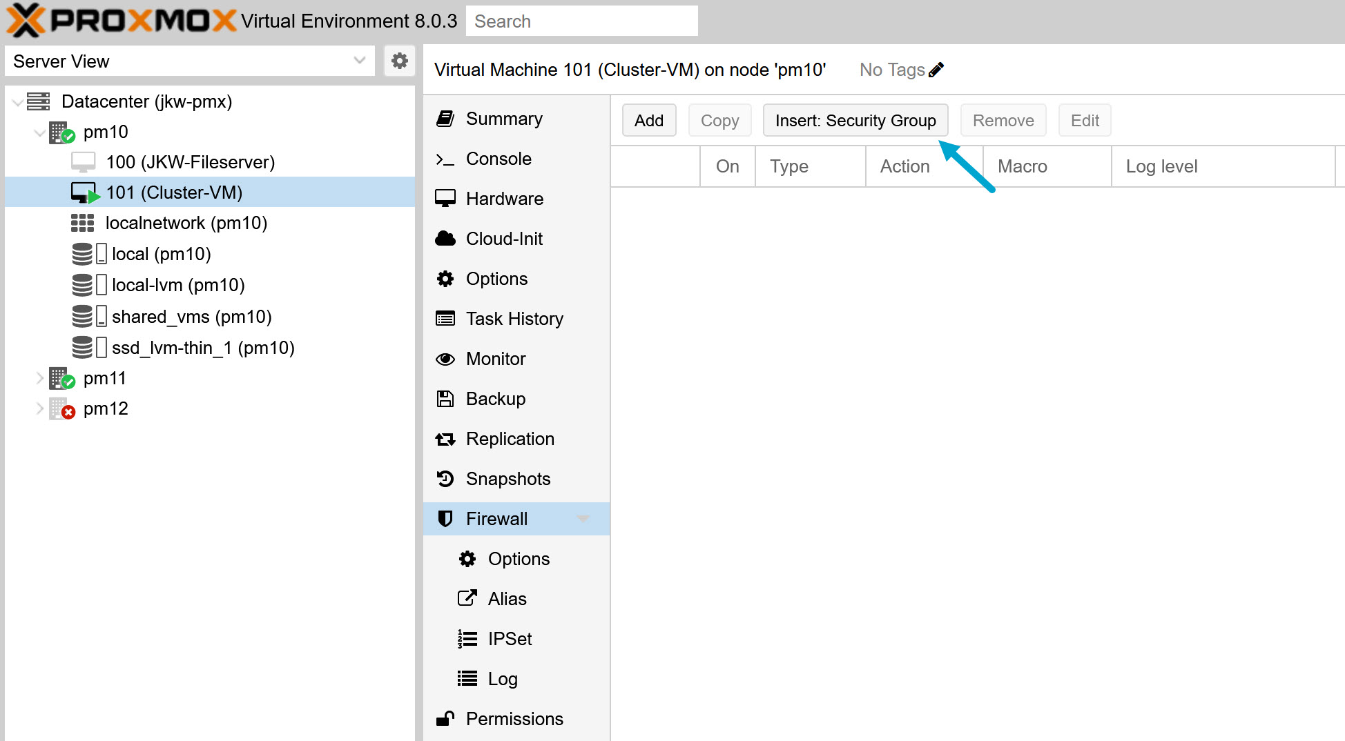 Proxmox Hypervisor - High-availability Cluster, Firewall, Proxmox Commands · blog.jklug.work