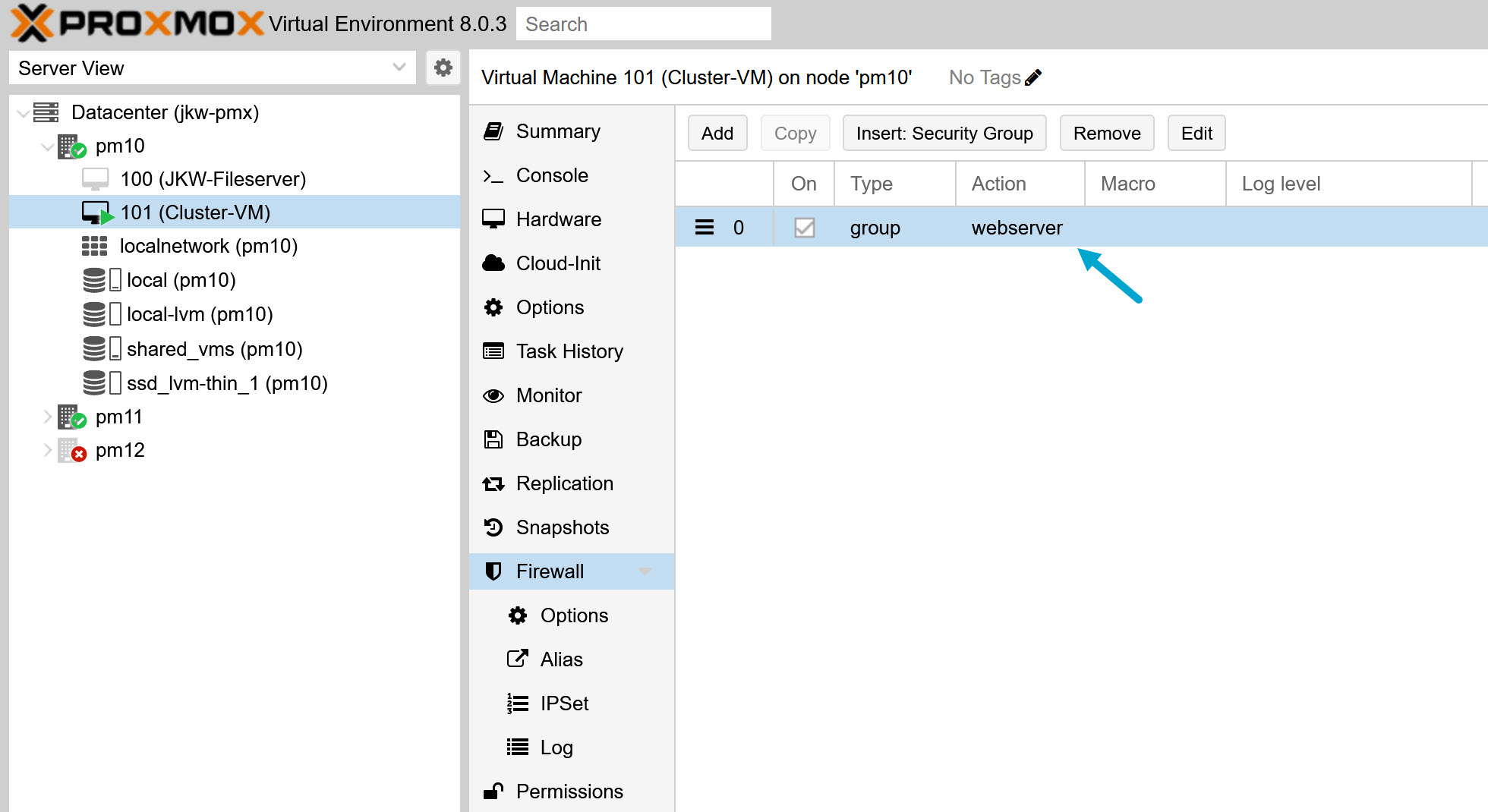 Proxmox Hypervisor - High-availability Cluster, Firewall, Proxmox Commands · blog.jklug.work