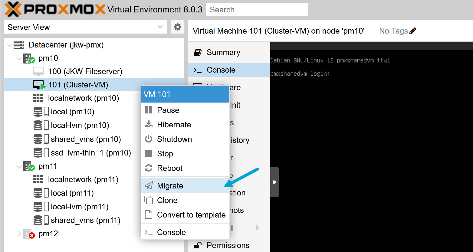 Proxmox Hypervisor - High-availability Cluster, Firewall, Proxmox Commands · blog.jklug.work